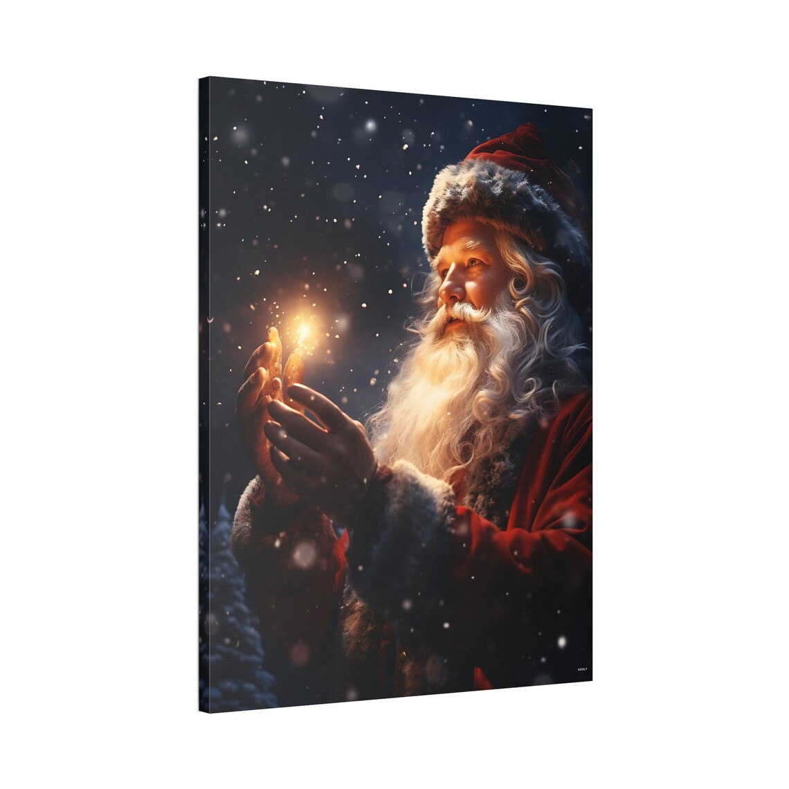 Magical Santa Christmas Wall Art, Canvas Wall Print, Christmas Style ...