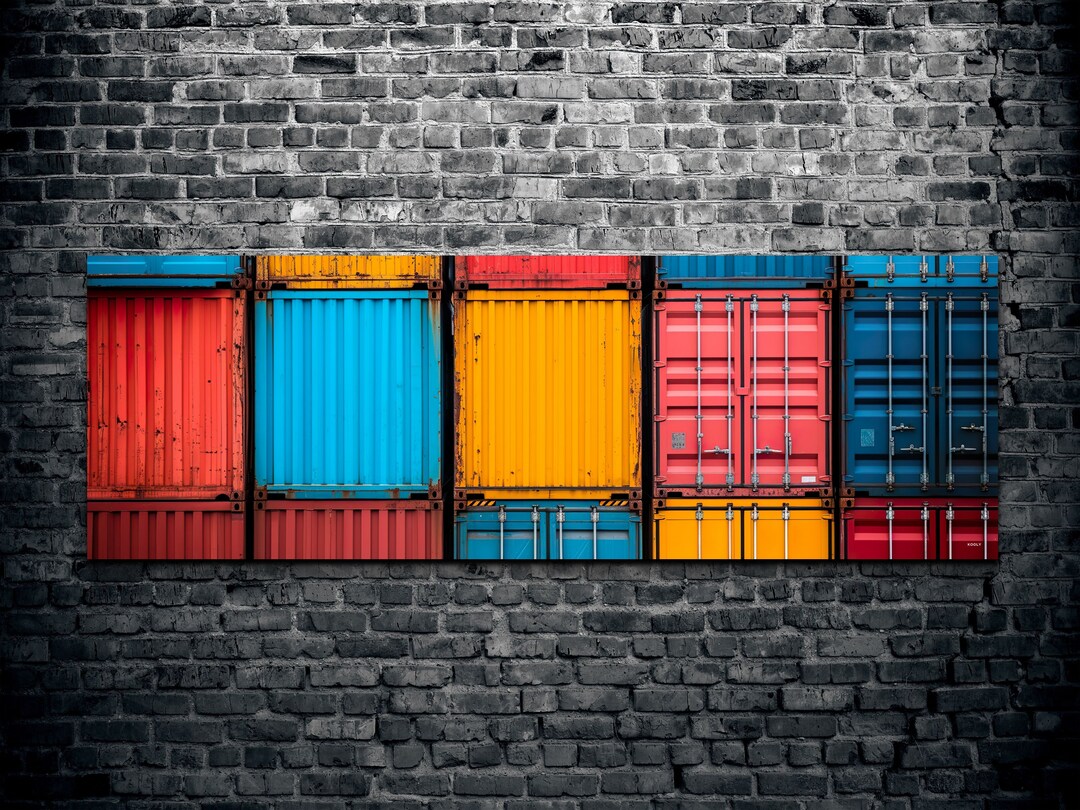 Container Canvas, Warehouse Wall Art, Shipping Wall Art, Container Ship ...