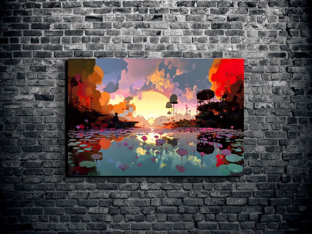 Beautiful Abstract Dreamscape Canvas Wall Art, Peaceful Wall Art ...