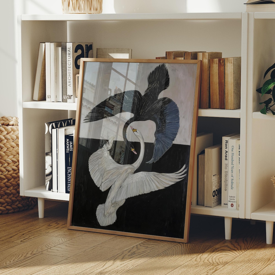Yin and Yang Swans - Etsy