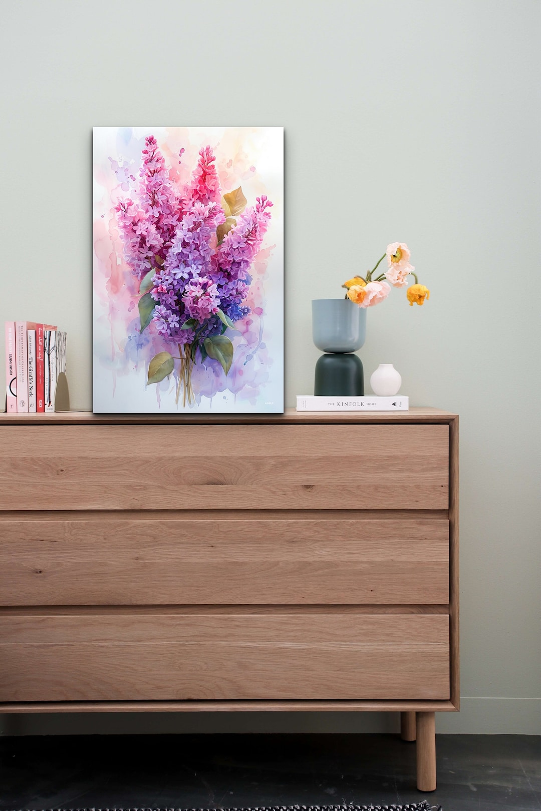 Watercolor Lilac Bundle Canvas Wall Art - Etsy