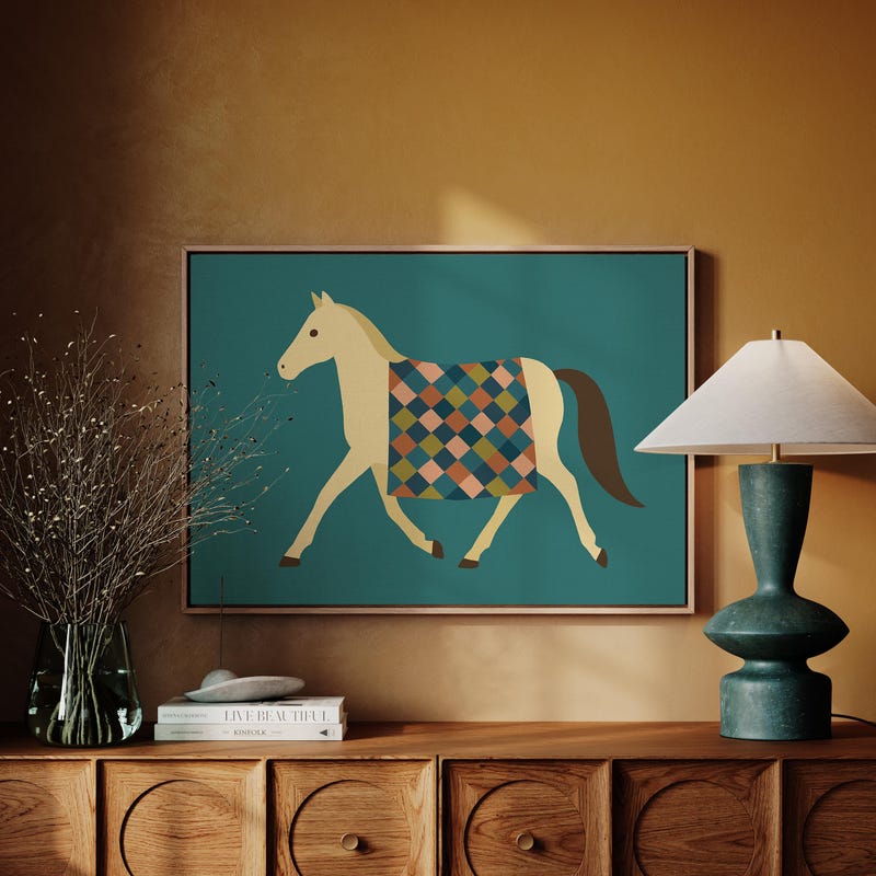 Geometric Horse Art - Etsy