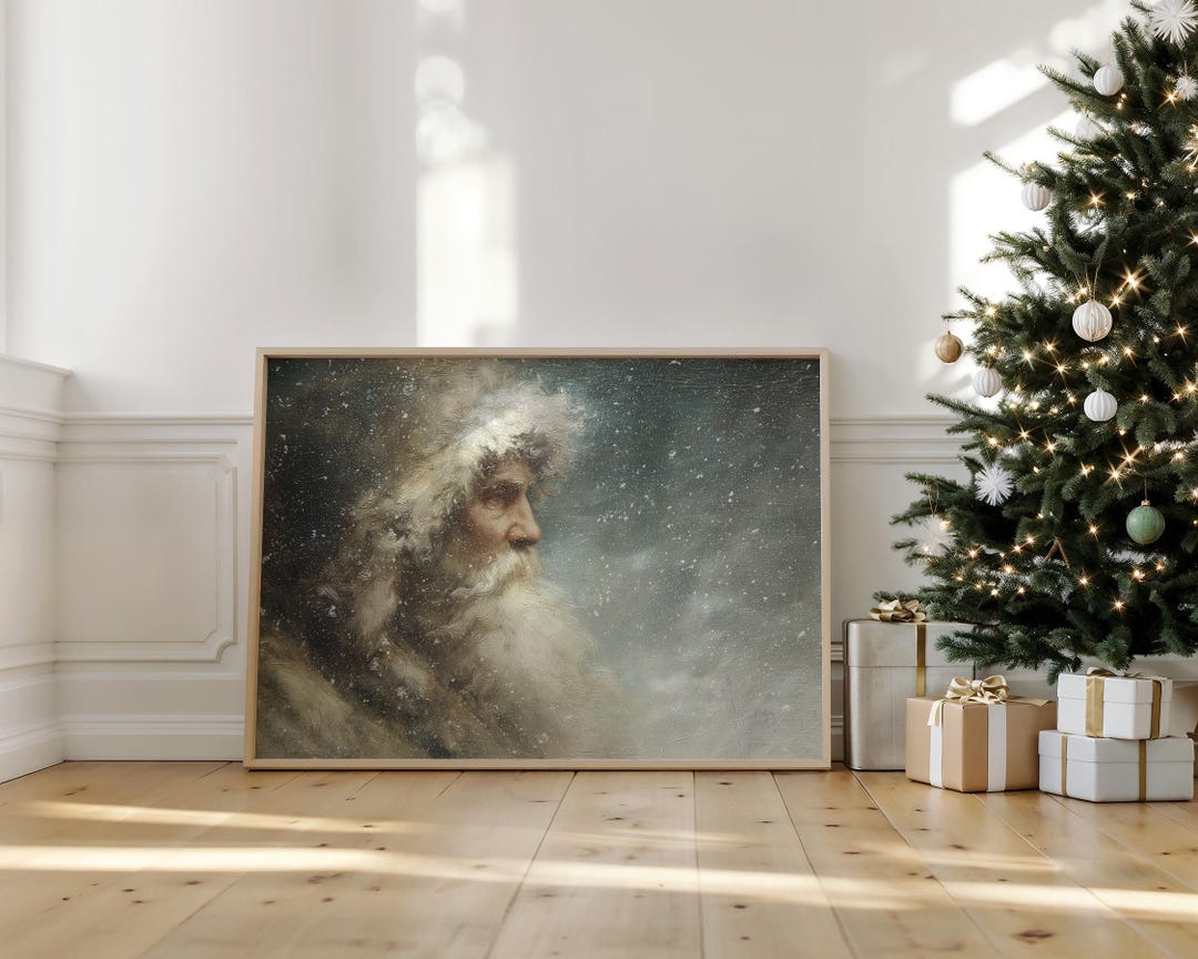 Bearded Explorer in Snowstorm Oil Painting - Etsy