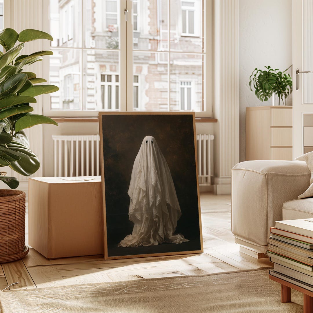 Classic Ghost Portrait in Flowing White Sheet - Etsy