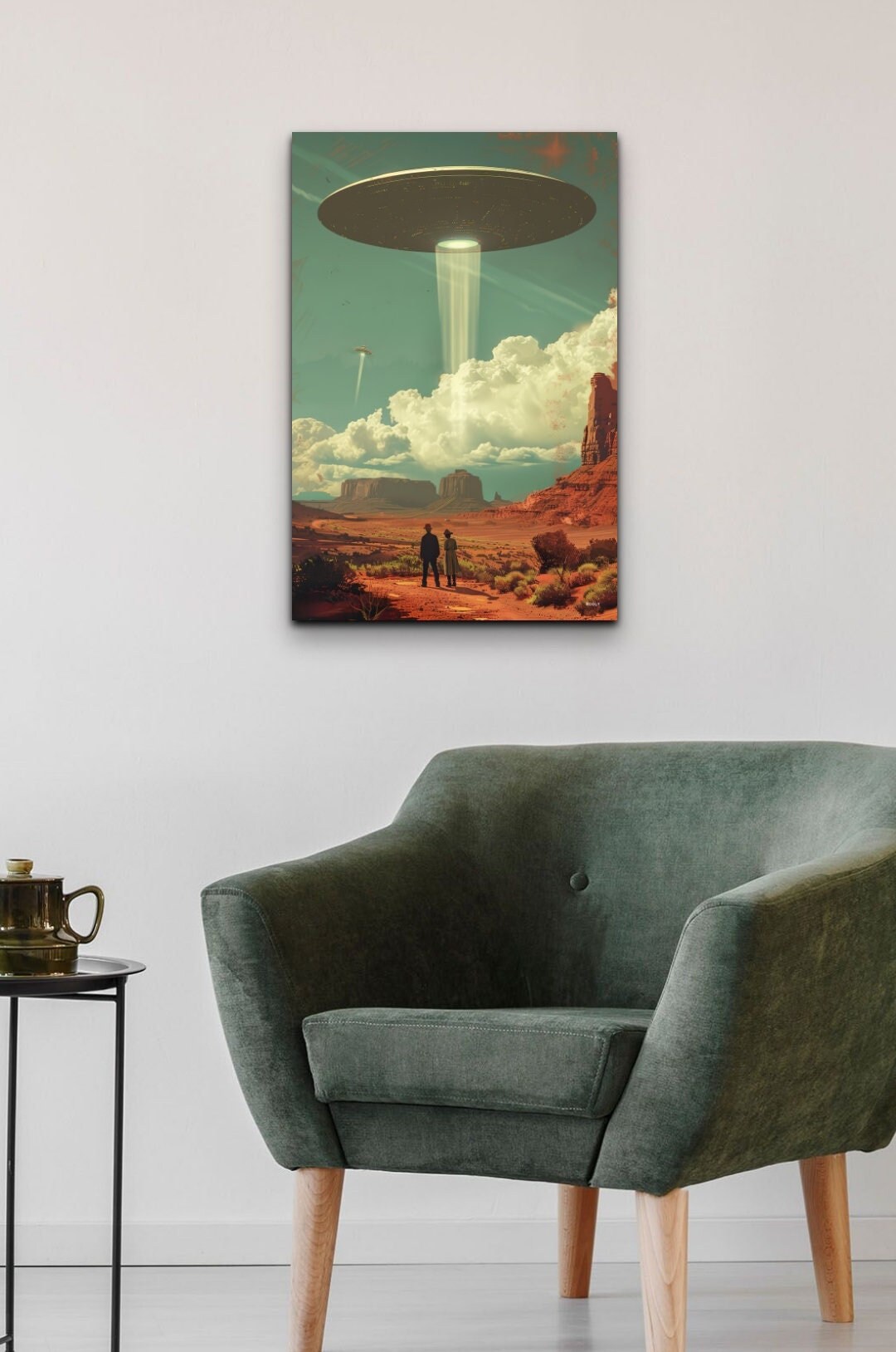 Alien Flying Saucer 1950s Rozwell Inspired Aesthetic Ready to Hang ...