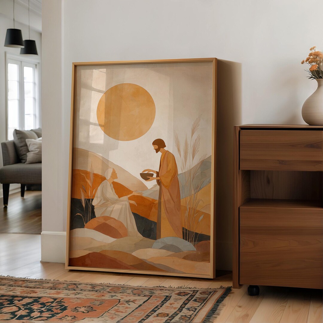 Jesus Feeds the Hungry Christian Canvas Wall Art | Biblical Compassion ...