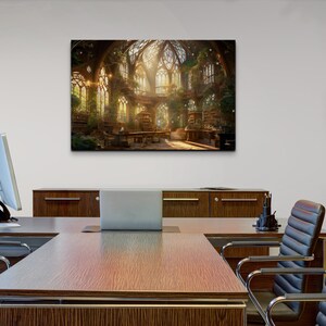 Mystical Library Canvas Art - Etsy
