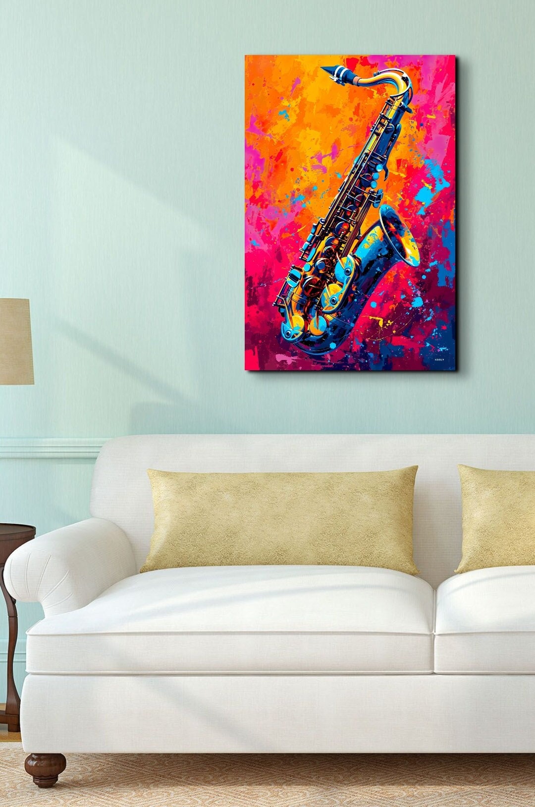 Pop Art Saxophone Canvas Wall Art - Etsy