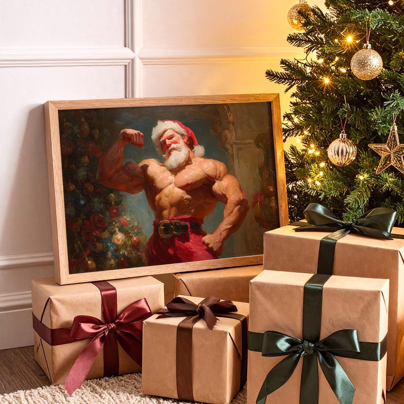 Christmas Buff Santa - Etsy