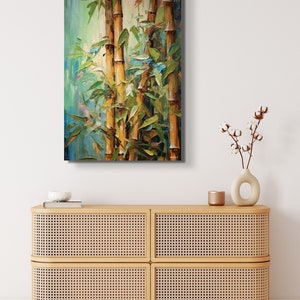 Bamboo Forests Wall Art Canvas, Bamboo in the Forest Wall Decor Print ...