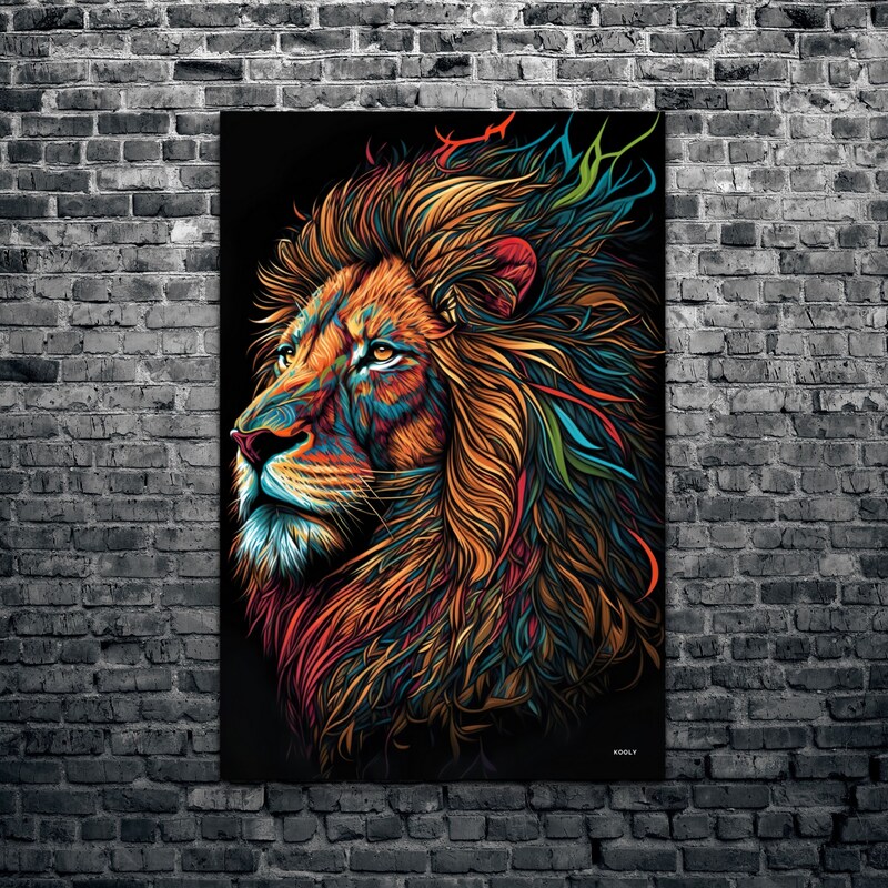 Abstract Lion Art - Etsy