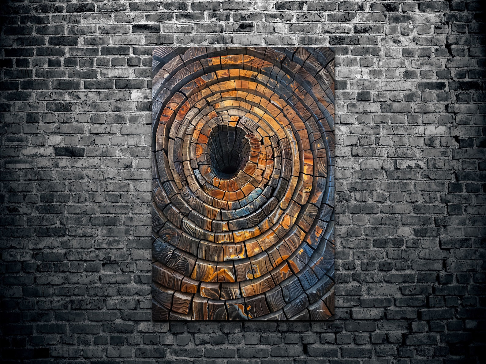 Abstract Tree Ring Gallery Ready to Hang Canvas Wall Art Print, Nordic ...