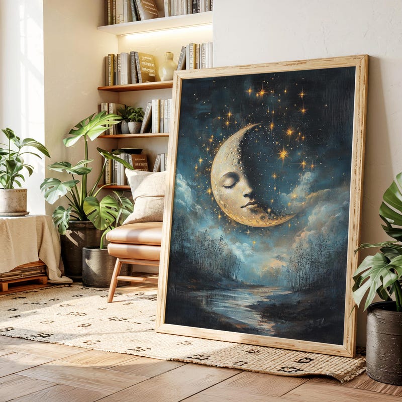 Surreal Moon Art - Etsy