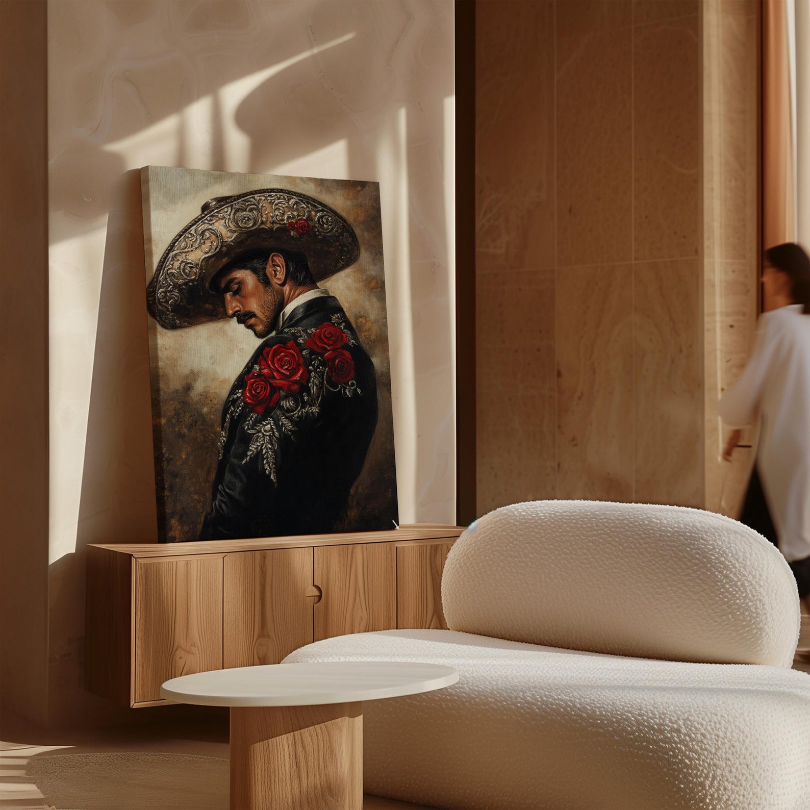 Mexican Charro Canvas Art, Vintage Oil Painting, Elegant Mariachi Decor ...