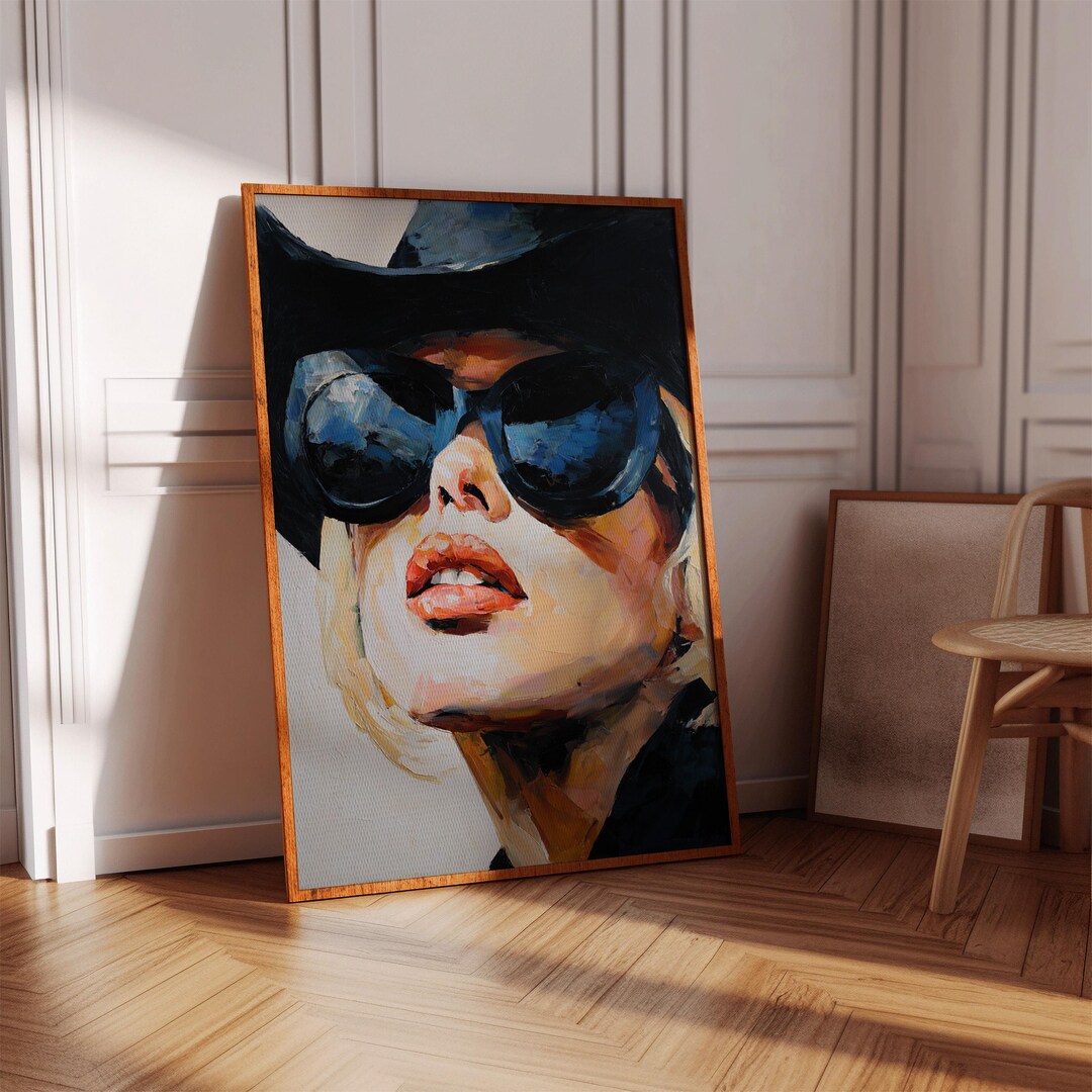 Modern Woman Portrait Canvas, Abstract Oil Painting Style With ...