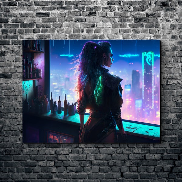 Cyberpunk Wall Art - Etsy