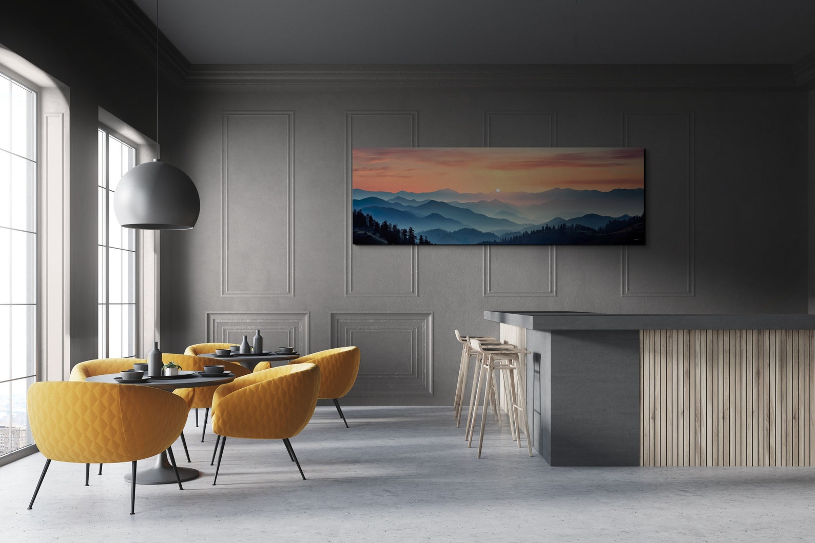 Panoramic Montana Big Sky Skyline, Montana Artwork, Mountain Art ...
