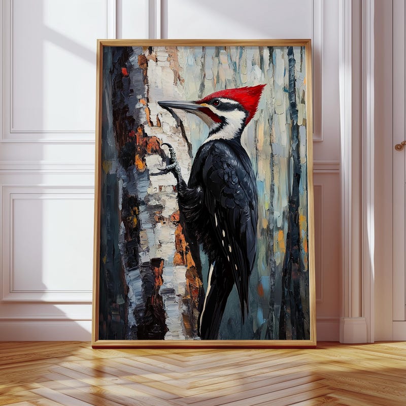 Woodpecker Painting Prints - Etsy