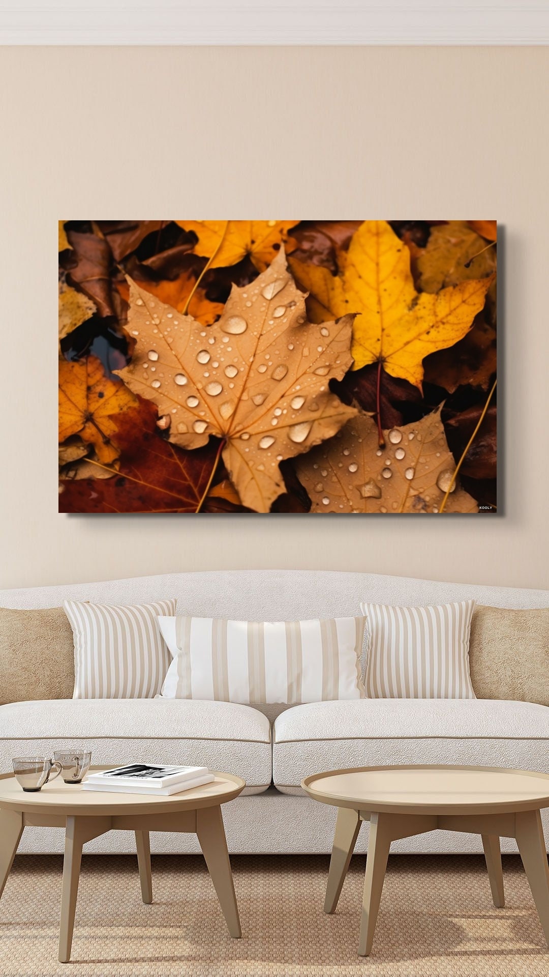 Autumn Leaves Canvas Wall Art Maple Leaves Home Décor - Etsy