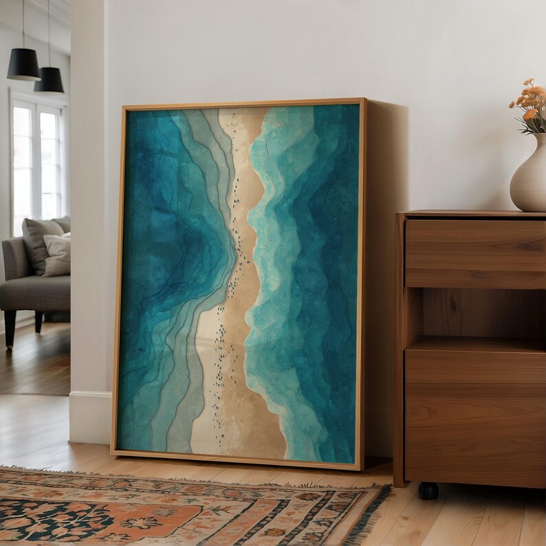 Parting of the Red Sea Modern Abstract Bible Art - Etsy