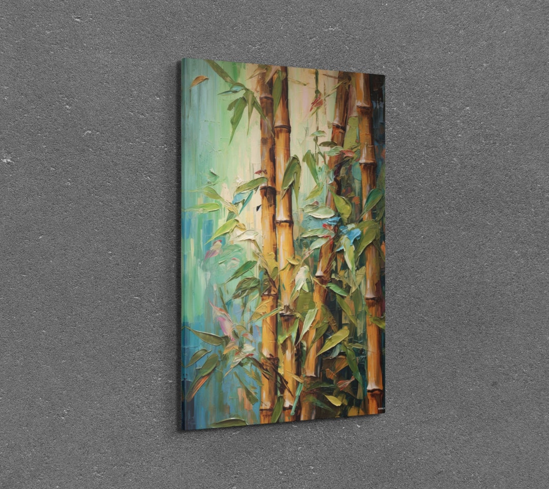 Bamboo Forests Wall Art Canvas, Bamboo in the Forest Wall Decor Print ...