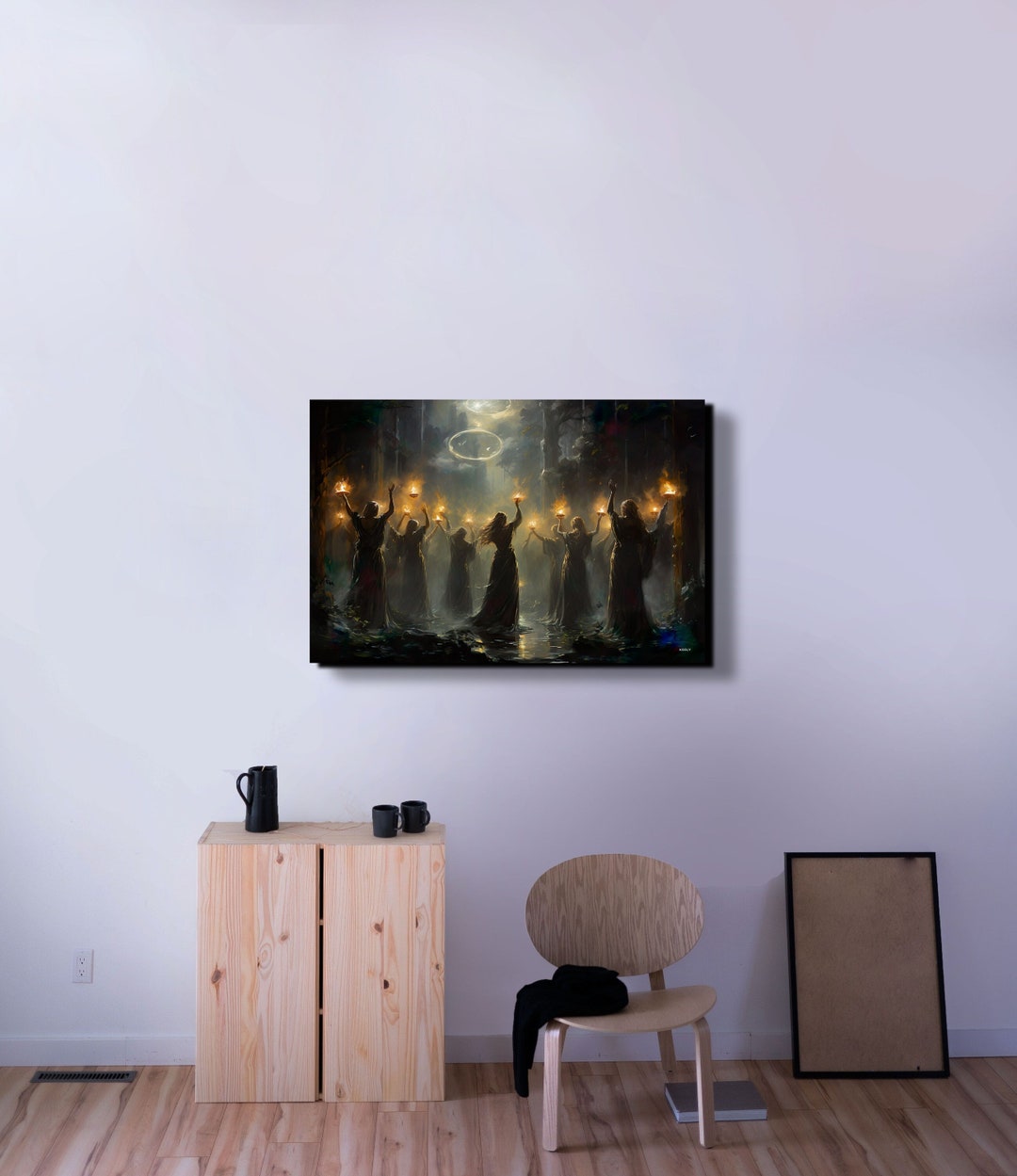 Witch Wood Ritual Canvas Wall Art - Etsy