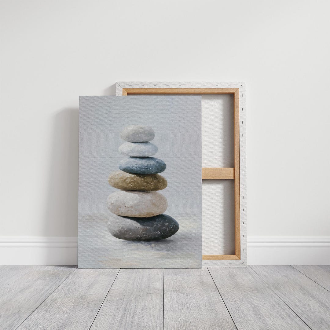 Zen Pebble Balance in Soft Earth Tones - Etsy