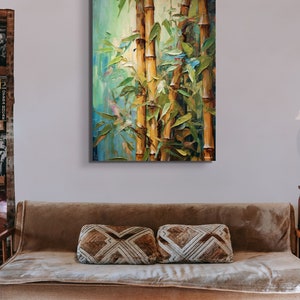 Bamboo Forests Wall Art Canvas, Bamboo in the Forest Wall Decor Print ...