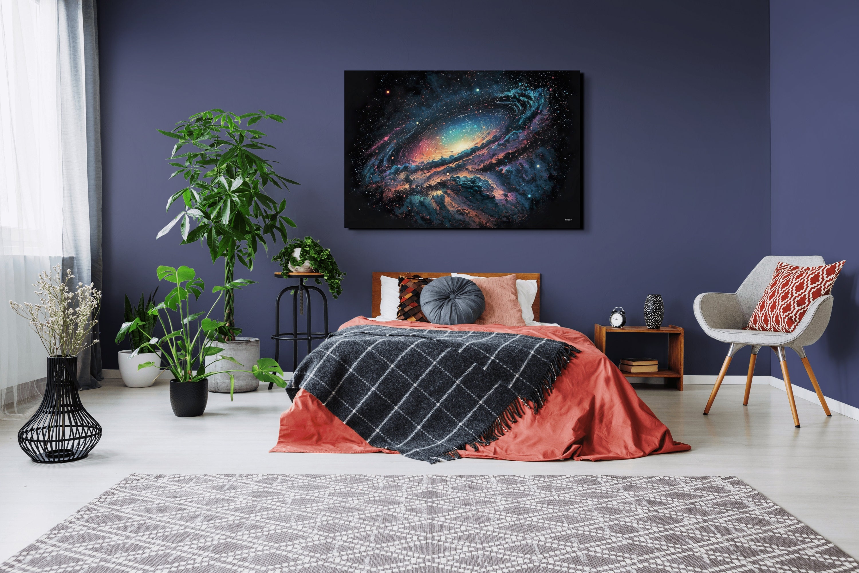 Pixelated Milky Way Galaxy Canvas Wall Art, Space Wall Art, Astronomy ...