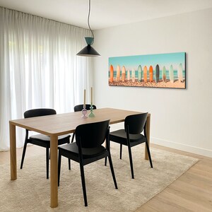 Pastel Color Palette Surfboard Lineup Ready to Hang Panoramic Canvas ...