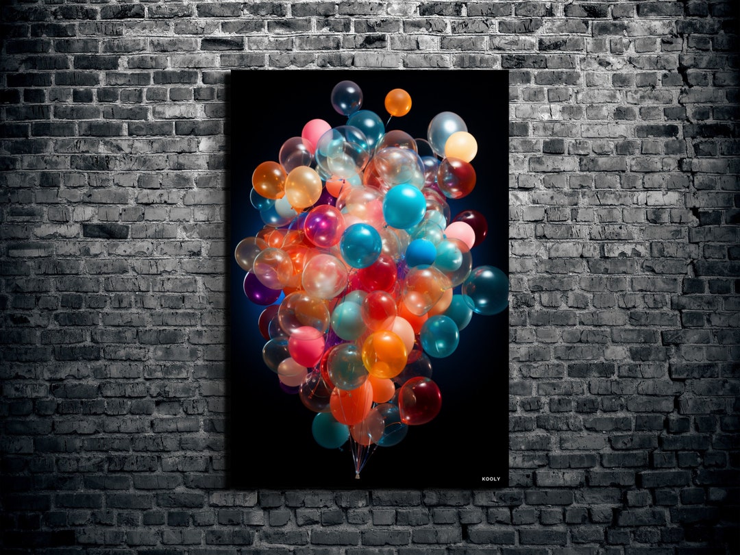 A Vat of Colorful Balloons Wall Art, Celebration Balloon Bundle Canvas ... A Vat of Colorful Balloons Wall Art, Celebration Balloon Bundle Canvas ...