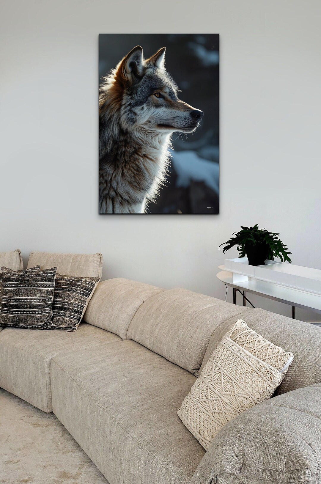 Wolf Wall Art Canvas, Wolf Canvas, Wolf Wall Art, Animals Wall Art ...