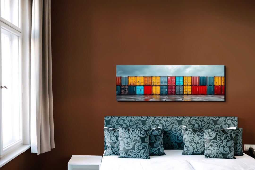 Container Canvas, Warehouse Wall Art, Shipping Wall Art, Container Ship ...