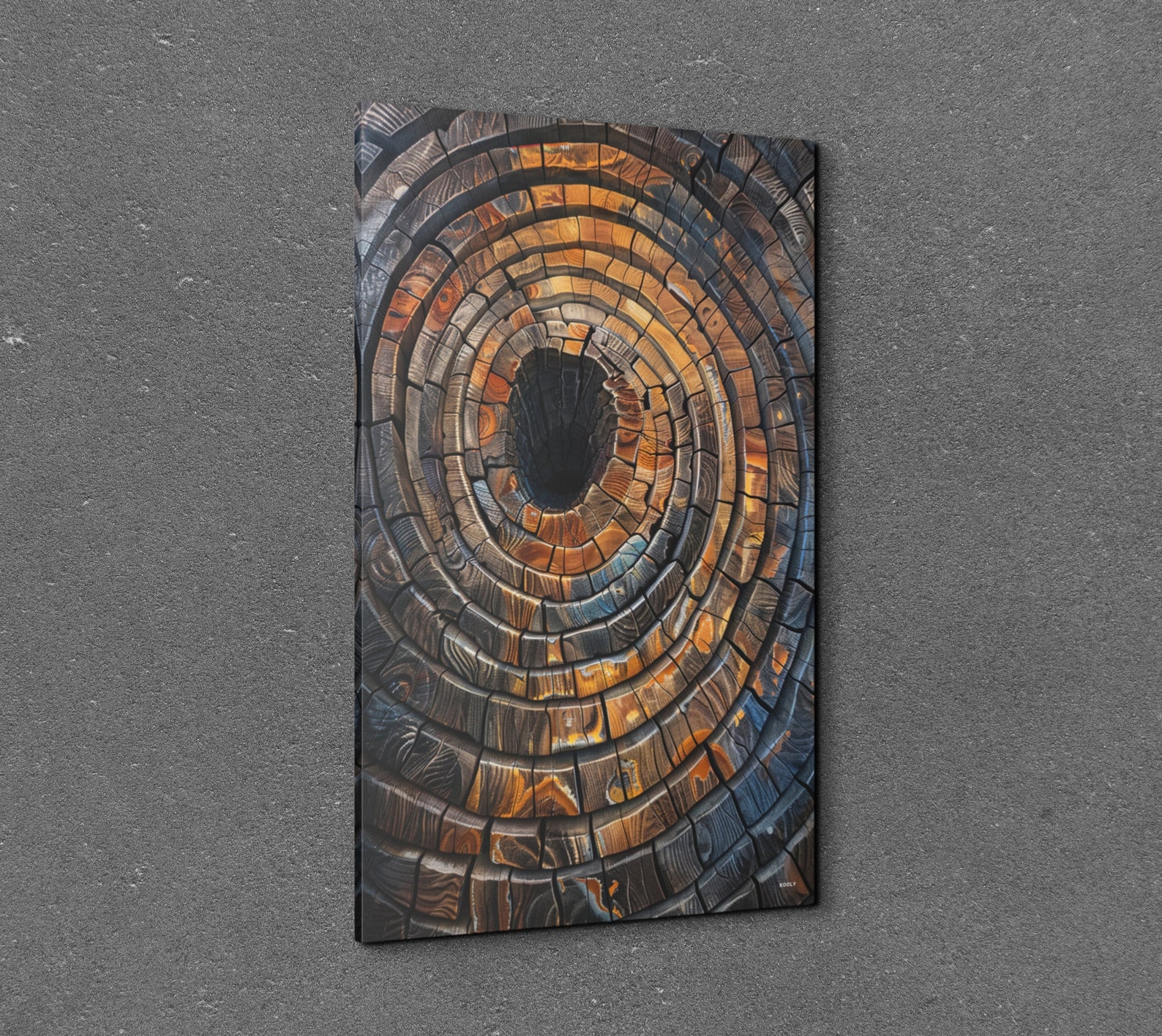 Abstract Tree Ring Gallery Ready to Hang Canvas Wall Art Print, Nordic ...
