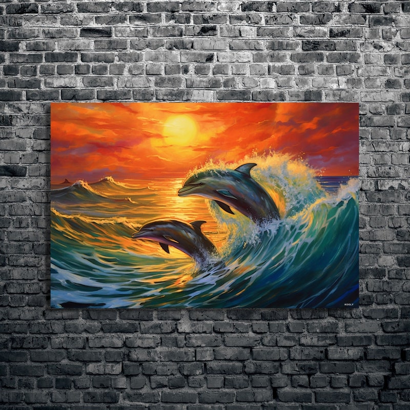 Dolphin Art - Etsy