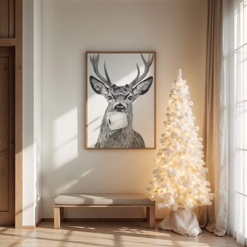 Deer Print Silly - Etsy