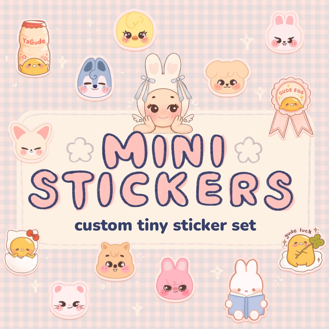 Custom Mini Sticker Packs MADE TO ORDER Tiny Water-resistant Stickers ...