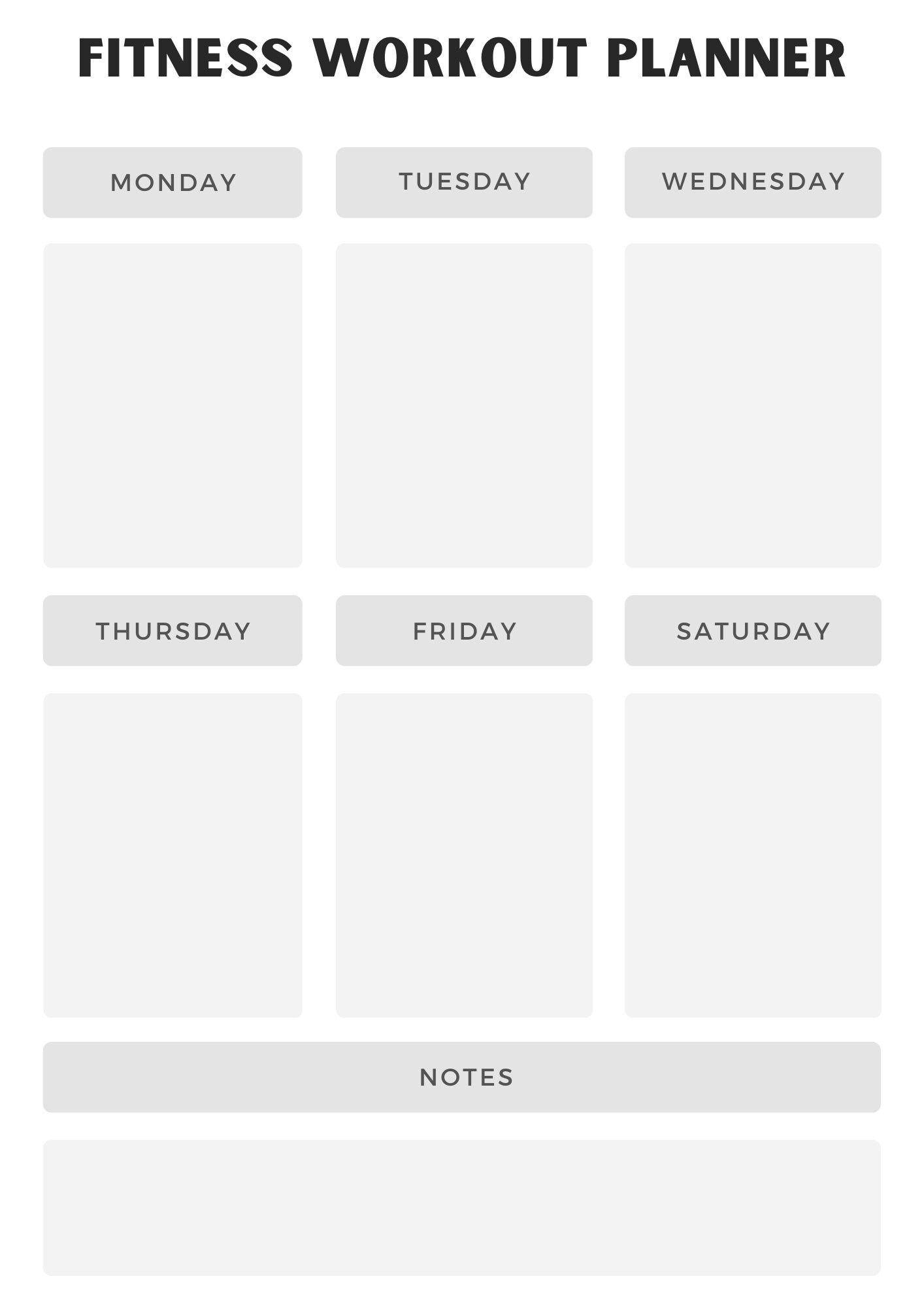 Fitness Workout Tracker Printable Daily Exercise Planner - Etsy