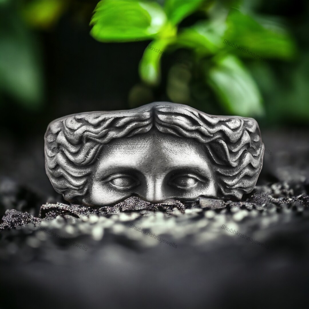 Aphrodite Eyes Goddess Venus Ring Ancient Greek Ring Vintage Fantasy Ring for Men 925 Sterling ...