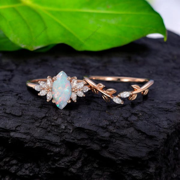 Opal Ring Set - Etsy