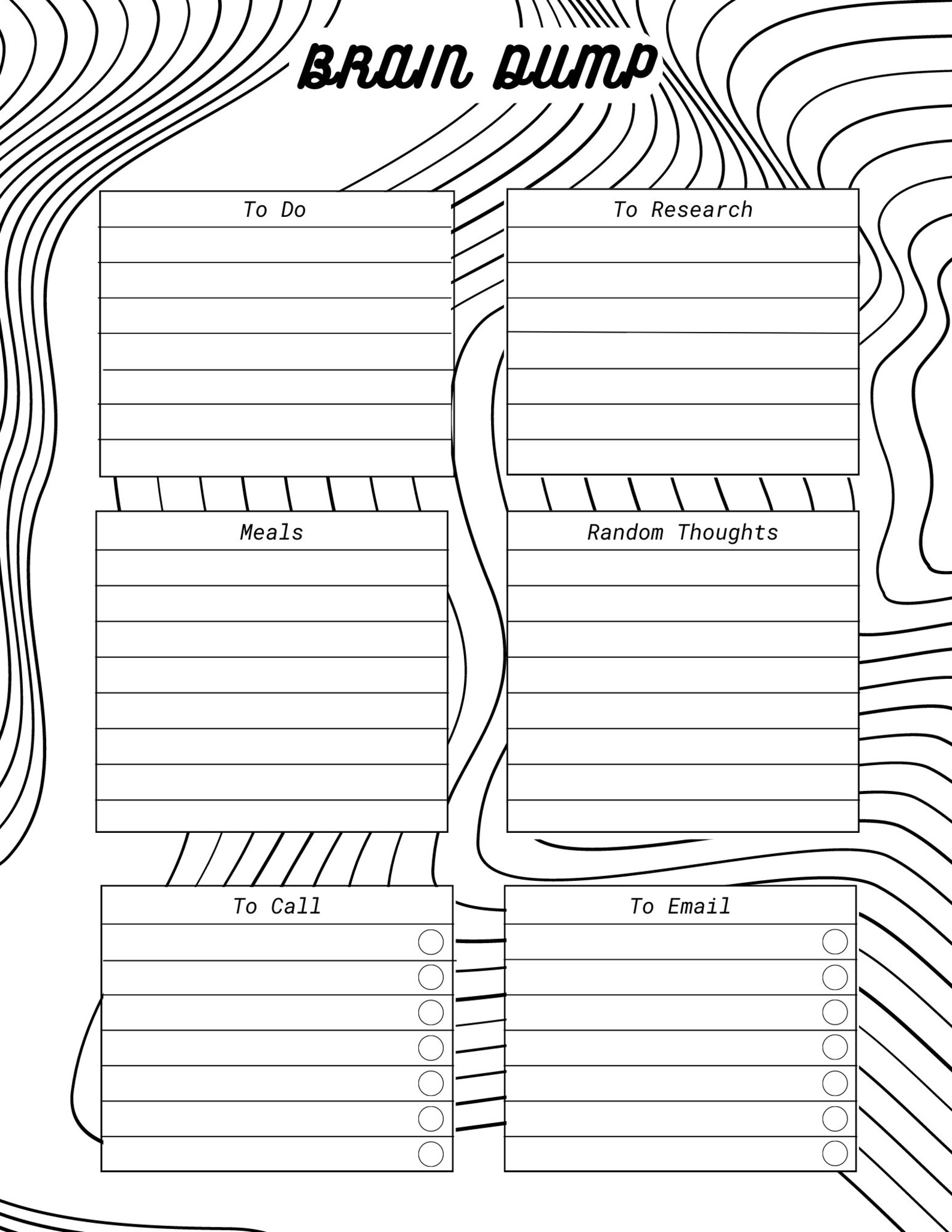 Brain Dump Pdf, Printable, Brain Dump, Mind Dump, Brain Cleaner, Idea ...