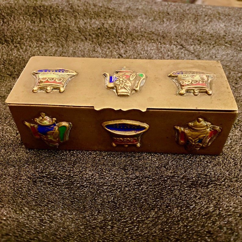 Vintage Chinese Stamp Box - Etsy