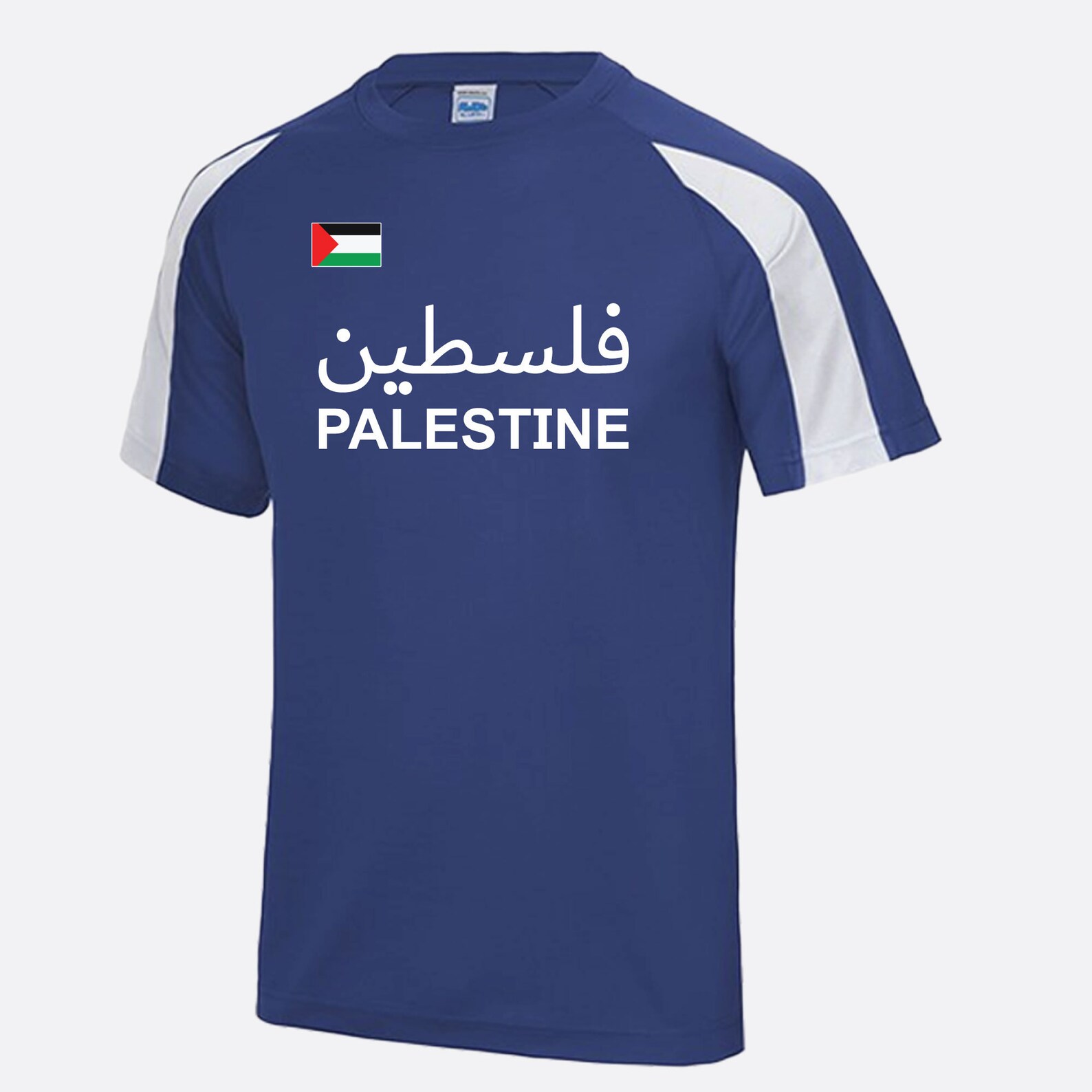 Palestine Flag Football Shirt, Palestine Arabic Name Printed T Shirt ...