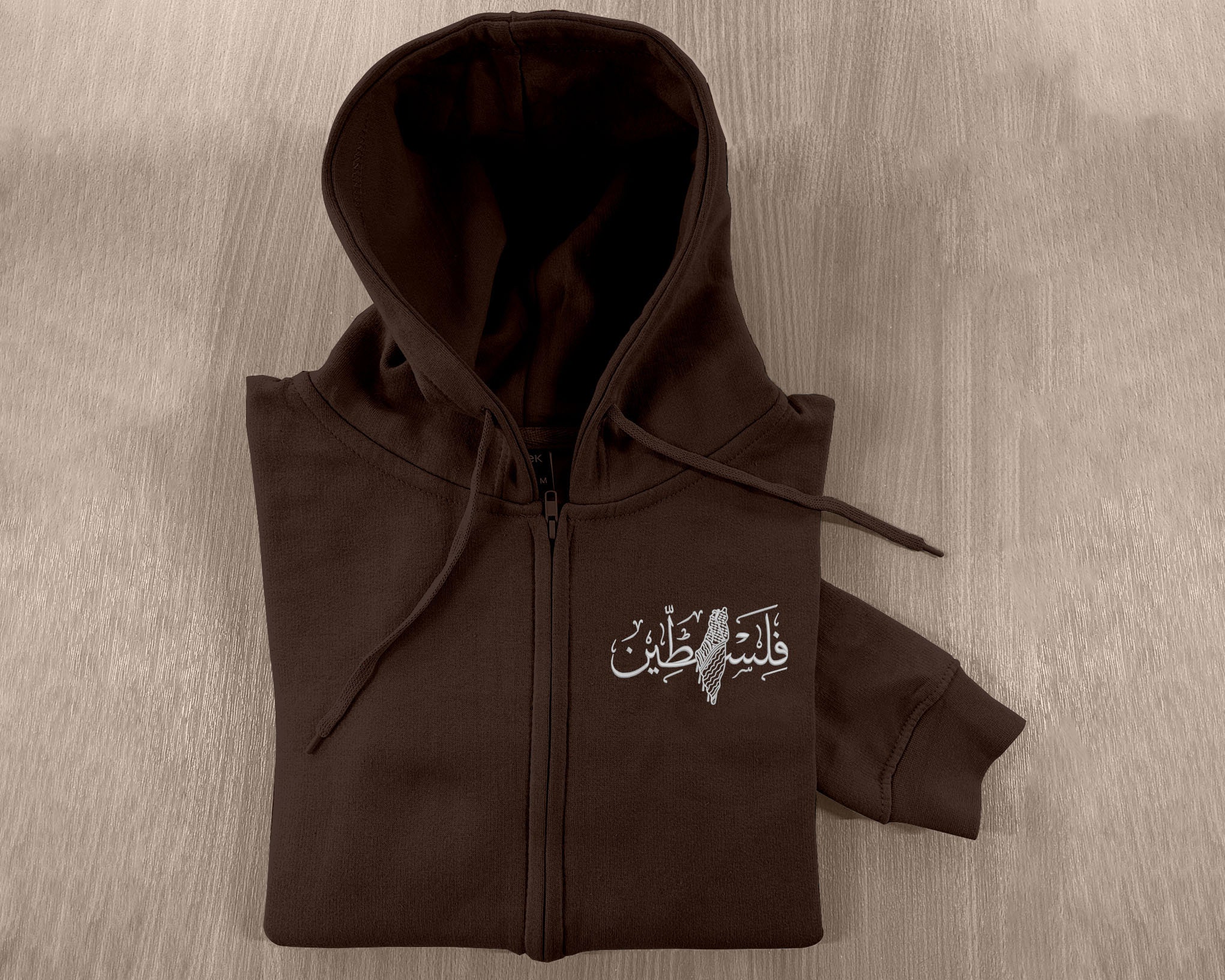 Embroider Palestinian Keffiyeh Map Full Zip Hoody, Palestine Arabic ...