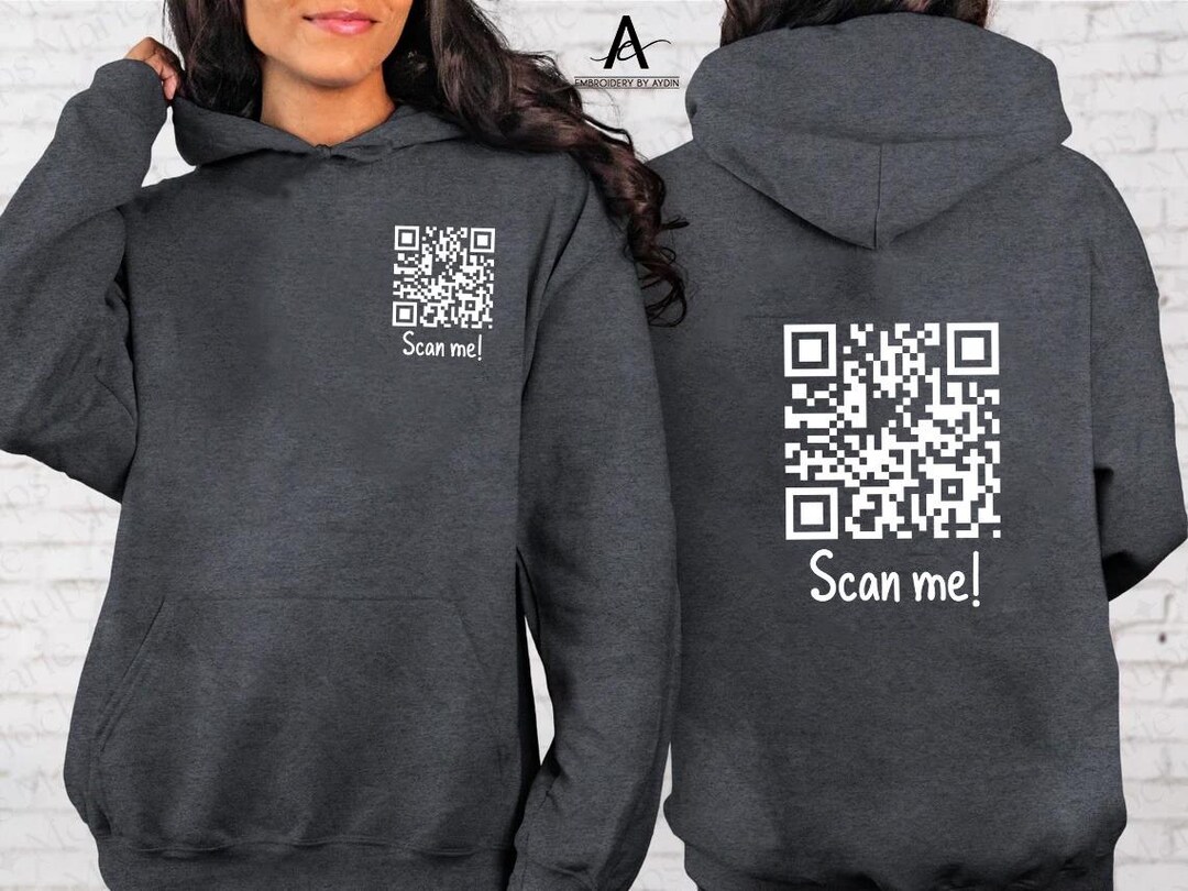Custom QR Code Hoodie – Personalised Hidden Message Hoodies, Funny ...