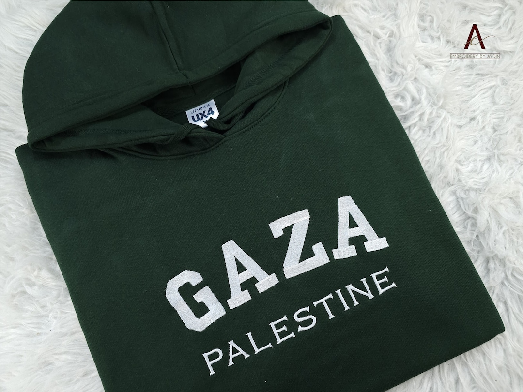 Palestine Gaza Embroidered Hoodies, Palestine Pullover Hoody, Gaza ...