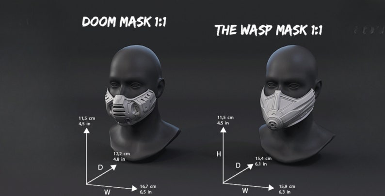 Fun Face Mask STL File for 3D Printers, Movie Characters, Games ...