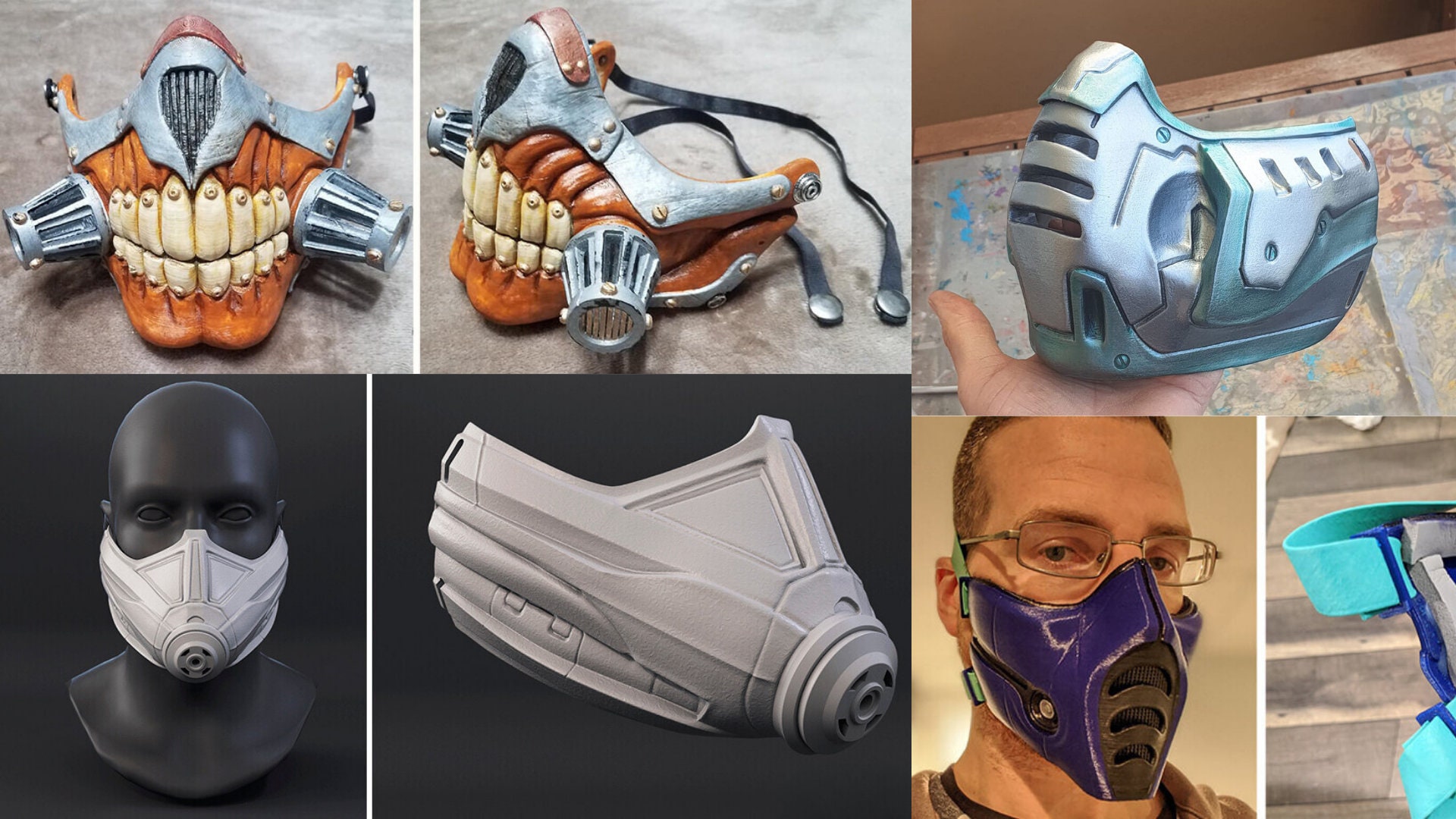 Fun Face Mask STL File for 3D Printers, Movie Characters, Games ...