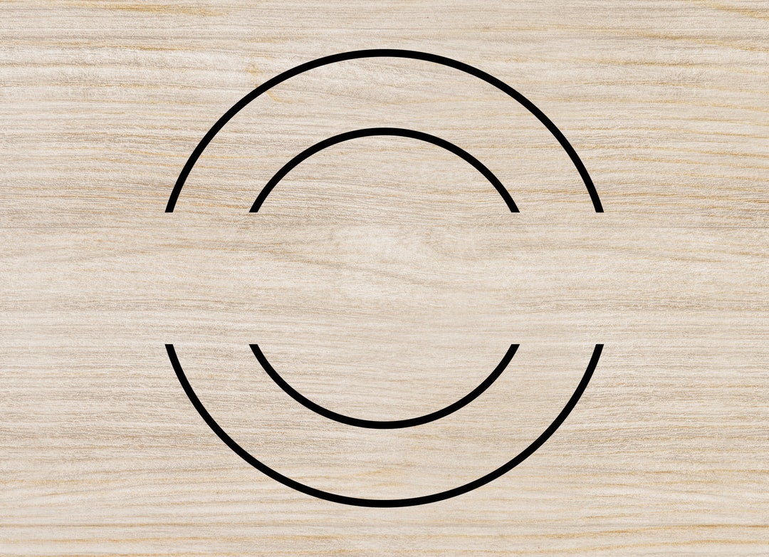 Circle Monogram Frame Svg Circle Split Frame Cut File - Etsy