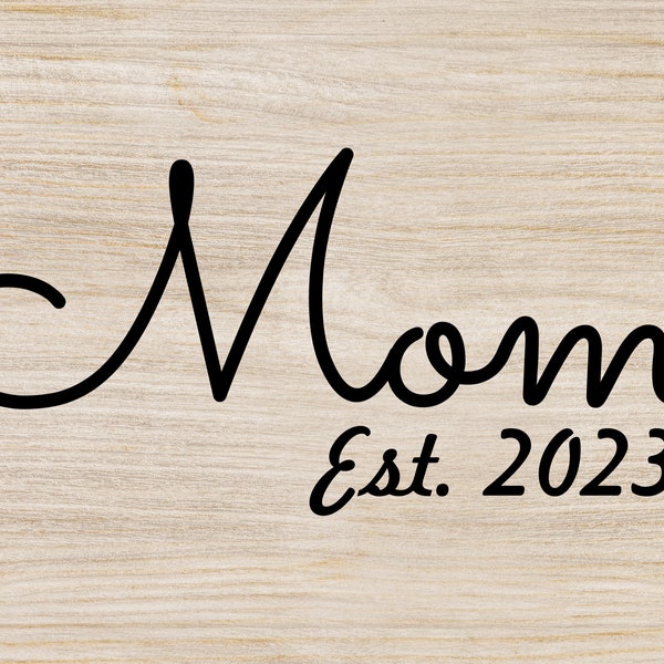 Mom Est Svg - Etsy